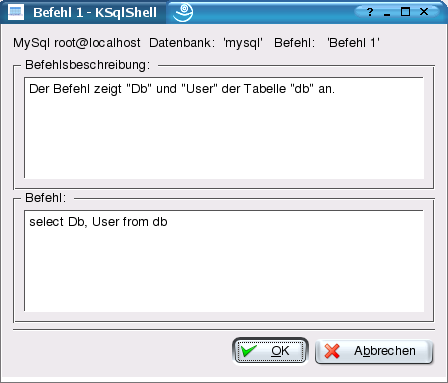Speichern und Verwalten von SQL-Befehlen