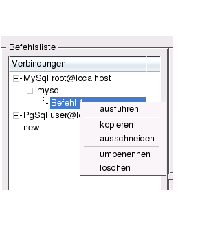 Speichern und Verwalten von SQL-Befehlen